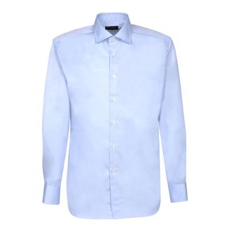 Dell'Oglio Homme, Chemises, Bleu, Taille: 3XL Chemises Bleues &Eacute;l&egrave;vent Style