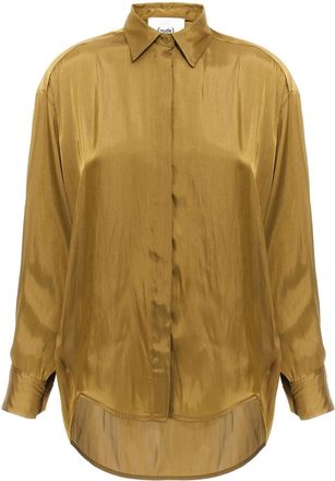 Nude chemise en satin - Or