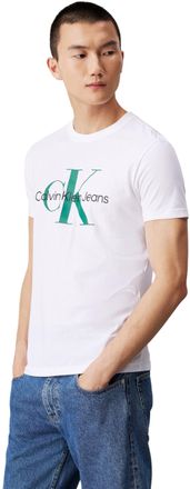 Calvin Klein Jeans Herren T-Shirt Kurzarm Rundhalsausschnitt, Weiß (Bright White), 5XL