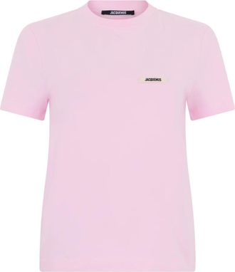 Jacquemus Femme, Tops, Rose, Taille: 36 FR T-shirt Gros Grain &agrave; Manches Courtes