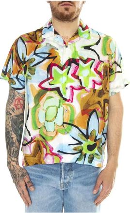 Obey Homme, Chemises, Multicolore, Taille: S Camicia Maniche Corte