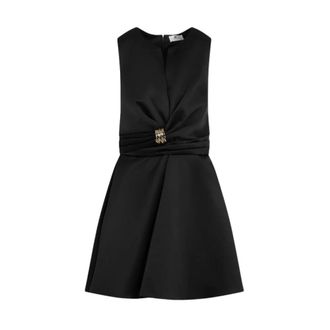 Elisabetta Franchi Duchess Satin Kleid - - Dresses - Damen - Schwarzk - XS