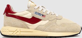 Autry Baskets Homme Reelwind Low Suede Net Ecru Red