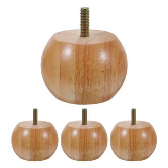 Valiclud ORFOFE 4 St&uuml;ck Massive Runde Holz-m&ouml;belf&uuml;&szlig;e Stabile Ersatzbeine f&uuml;r Sofa Couchtisch Stuhl und Kommode Einfache Montage Langlebige Holzm&ouml;belbeine f&uuml;r V