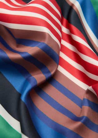 Mango Gemustertes Streifenhalstuch rot - Damen - Einheitsgr&ouml;&szlig;e - MANGO