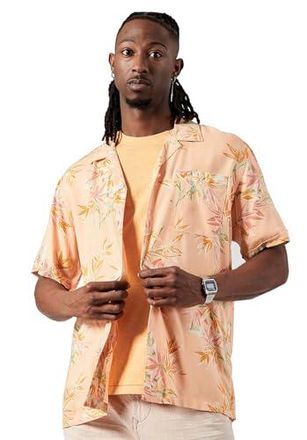Kaporal Chemise Orange Fleurie Homme - Royal - L - Orange