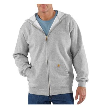 Carhartt Work in Progress Herren Zip Hooded Sweatshirt Sweatshirt, Grau Meliert, XXL