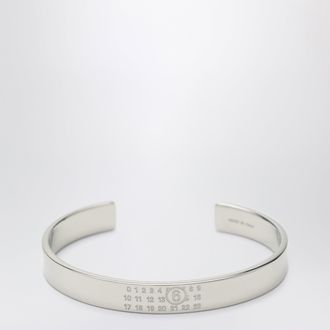 Maison Margiela Numeric Logo Armreif aus silberfarbenem Metall