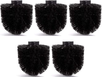 MSV WC Bürste Ersatz Bürstenkopf (ØxH): 8 x 10 cm schwarz - 5 Stück