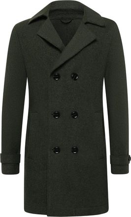 Tom Rusborg Zweireihiger Peacoat aus einem Wollmix in