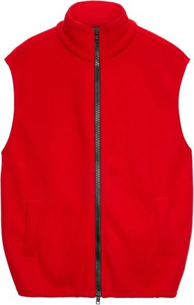 Msgm gilet à fermeture zippée - Rouge