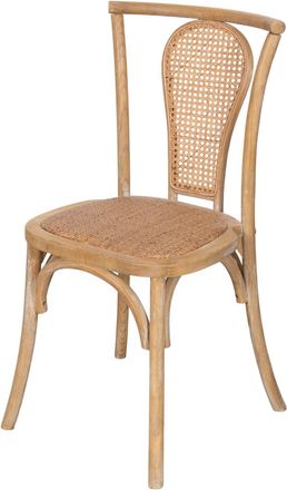 Biscottini International Vintage-K&uuml;chenstuhl aus Eschenholz und Rattan, 44 x 46 x 88 cm, Esszimmerstuhl, K&uuml;chenst&uuml;hle, Esszimmerst&uuml;hle aus Holz und Wien-Stroh, St&uuml;hle f&uuml;r den 