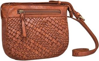 STILORD Jutta Sac à main tressé en cuir véritable pour femme - Petit sac à bandoulière aspect tressé - Sac de soirée vintage en cuir véritable, Albi - Washed 