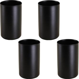 Matches 21 4er Set Kerzenhalter magnetisch aus Metall - Moderne, minimalistische Stabkerzenhalter f&uuml;r DIY Adventskranz Schwarz matt, &Oslash; 2,3 x 4 cm - Kerzenleuchte