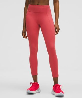 lululemon Swift Speed Leggings mit hohem Bund f&uuml;r Frauen - 64 cm - Gr&ouml;&szlig;e 10 in Desert Red