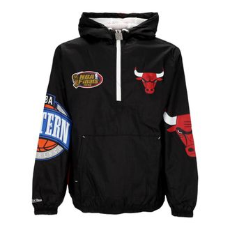 Mitchell & Ness Chicago Bulls Windbreaker Anorak - - Jackets - Herren - Schwarzk - L