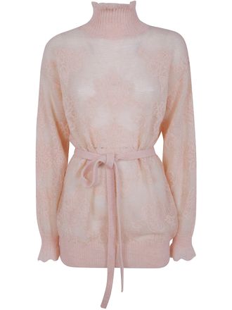 Twin-Set Sweater Belted Laced