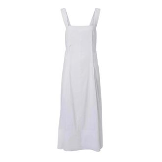 Vince Leinenmischung Kleid mit eckigem Ausschnitt - - Dresses - Damen - Wei&szlig; - 2XS