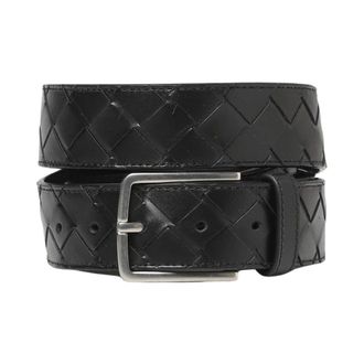 Bottega Veneta Homme, Accessoires, Noir, Taille: ONE Size Ceinture en Cuir Tress&eacute; Design &Eacute;l&eacute;gant