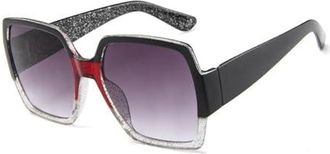 Generic Lunettes De Soleil Carr&eacute;es &Agrave; Grande Monture For Femmes, For Les Vacances, La Conduite En Plein Air(Gray)