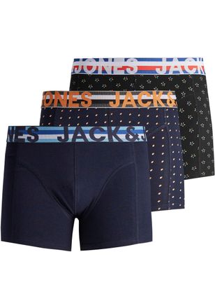 Jack & Jones Trunk JACK & JONES JACHENRIK TRUNKS 3 PACK NOOS, Herren, Gr. L, 3 Stk., schwarz, Jersey, Obermaterial: 95% Baumwolle, 5% Elasthan, bedruckt, unifarben