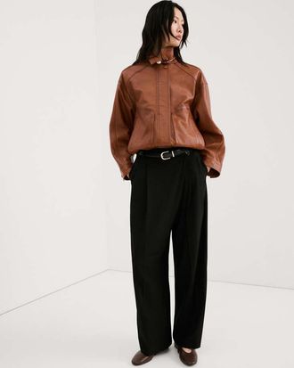 Mango Pantalon crois&eacute; asym&eacute;trique noir - Femme - 32 - MANGO