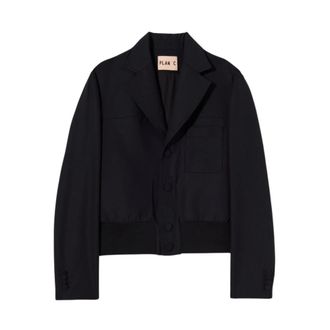 Plan C Plan C - Veste Tailleur Courte - Femme - Vestes - Bleu - Taille: 38 FR