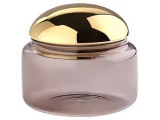 Giftcompany Voile Glasdose S grau/Gold 8,5cm