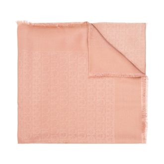 Ferragamo Schal mit Logo - - Accessories - Damen - Rosa - ONE SIZE