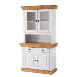 Maison Belfort home24 Buffet II 108 x 197 x 45cm Braun/Wei&szlig;/Kiefer Wei&szlig;/Kiefer Laugenfarbig