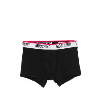 Moschino Logo-Detailed Stretch-Cotton Briefs - Black