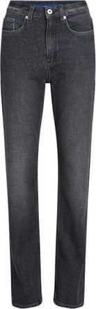 Karl Lagerfeld Femme High Rise Straight Denim, Denim Gris Foncé Délavé, 32W / 30L EU