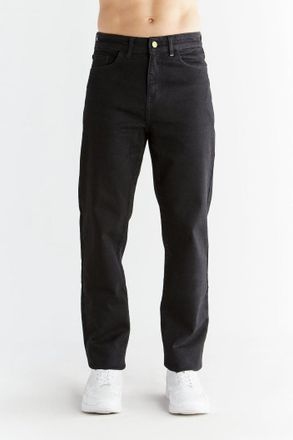 Evermind Herren vegan Jeans Straight Fit Coal Schwarz