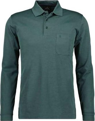 Ragman Polo en tricot doux pour homme avec poche de poitrine, manches longues, vert forêt, XL