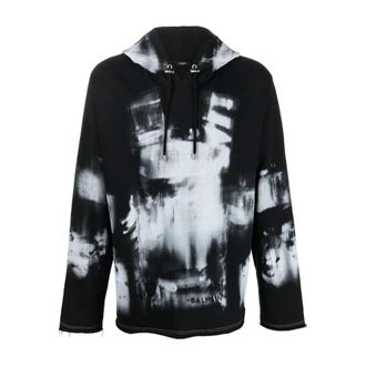 Balmain Homme, Sweatshirts et sweats &agrave; capuche, Noir, Taille: L SweaT-shirts &agrave; capuche