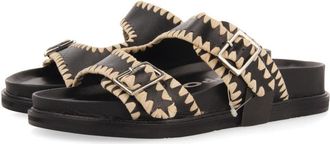 Gioseppo Bio-Sandalen mit Schnallen für Damen, Orange, Schwarz, 36 EU