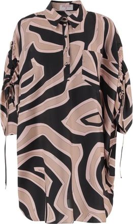 Pucci Femme, Robes, Multicolore, Taille: 42 FR Robe en soie &agrave; imprim&eacute; Labyrinthe