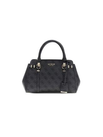 Guess Womens Satchel Bag Coal Logo Polyurethane - Satchel-Bags
