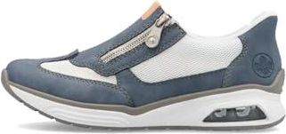 Rieker Femme M5666 Mocassin, Bleu, 39 EU