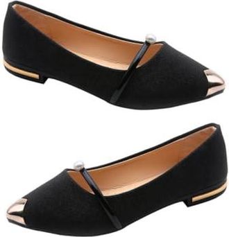 Beaupretty Chaussures Simples Nude avec Perles Plates Et Pointues Confortables pour Femme