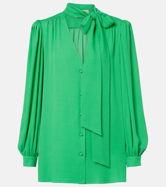Valentino Schluppenbluse aus Seiden-Georgette