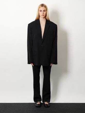 Balenciaga Womens Washed Viscose Blazer Black Jacket