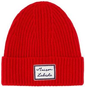Maison Labiche Bonnet c&ocirc;tel&eacute; Hutinel en laine m&eacute;lang&eacute;e