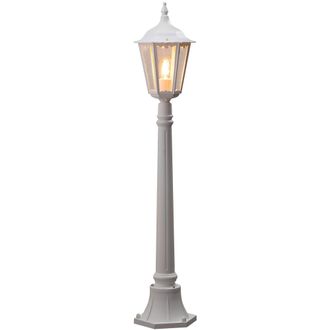 Konstsmide Firenze 7215-250 Wegeleuchte B: 23,5cm T: 23,5cm H: 120cm / 1x100W / IP43 / lackiertes Aluminium / matt-wei&szlig;