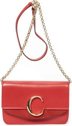 Chlo&eacute; Crossbody Bags - C Chain Clutch - Gr. unisize - in Rot - f&uuml;r Damen