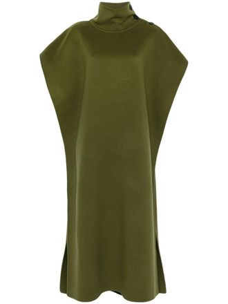 Fabiana Filippi manteau &agrave; design sans manches et chevrons - Vert