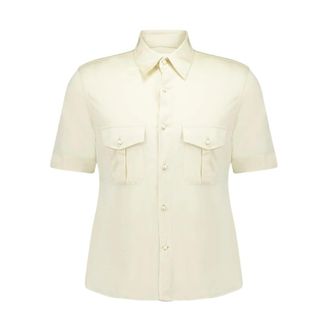 Givenchy Military Fit Seidenhemd - - Shirts - Herren - Beige - L