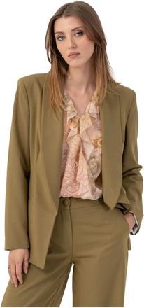 Kocca Femme, Vestes, Vert, Taille: 40 FR Veste &agrave; col ch&acirc;le