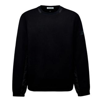 Premiata Homme, Sweatshirts et sweats &agrave; capuche, Noir, Taille: S SweaT-shirt &agrave; col rond avec d&eacute;tails en nylon