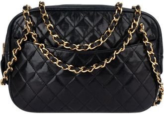 Chanel Crossbody Bags - Chanel Quilted Lambskin Shoulder Bag - Gr. unisize - in Schwarz - f&uuml;r Damen